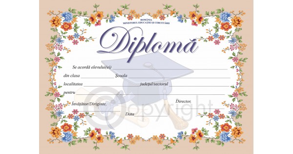 diploma premii model d2